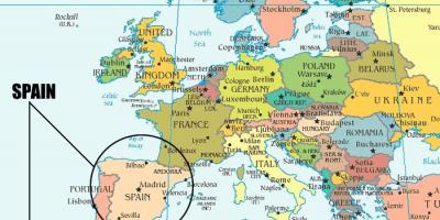 Španělsko mapa - Mapy Španělsko (Jižní Evropa - Evropa)